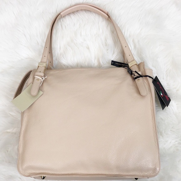 Innue | Bags | Innue Leather Bag Large Tote Shoulder Nude Cream | Poshmark